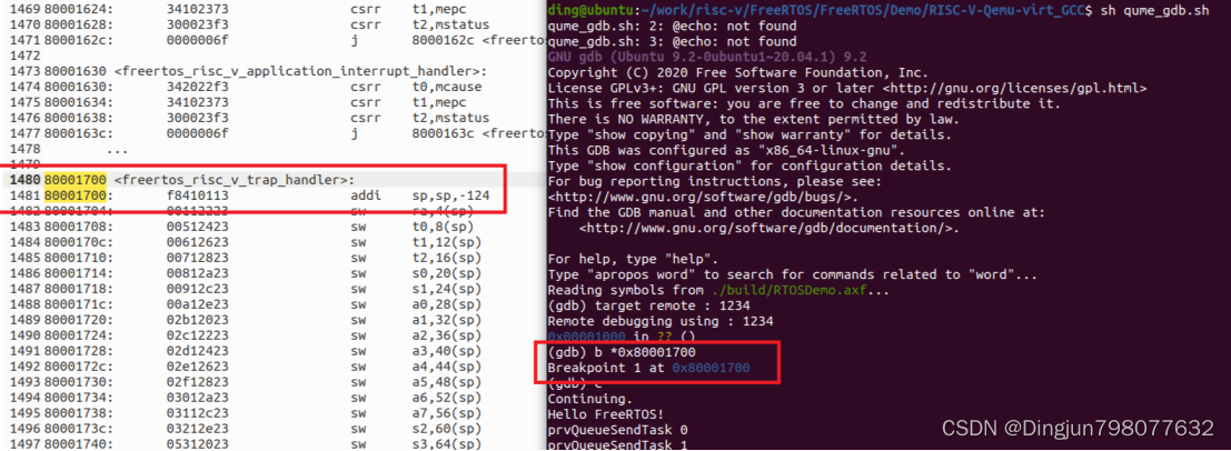 RISC-V FreeRTOS异常处理及任务切换分析（基于qemu+gdb跟踪调试）_riscv rtos 任务不切换-CSDN博客