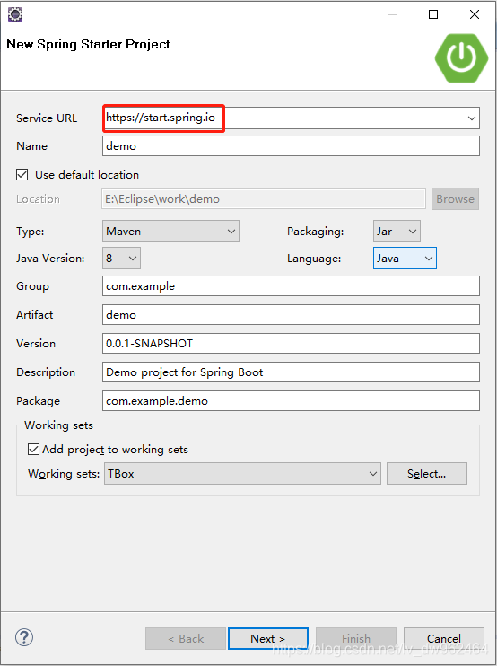 eclipse创建Spring boot项目时报错 JSONException: A JSONObject text must begin with_eclipse jsonexception ...