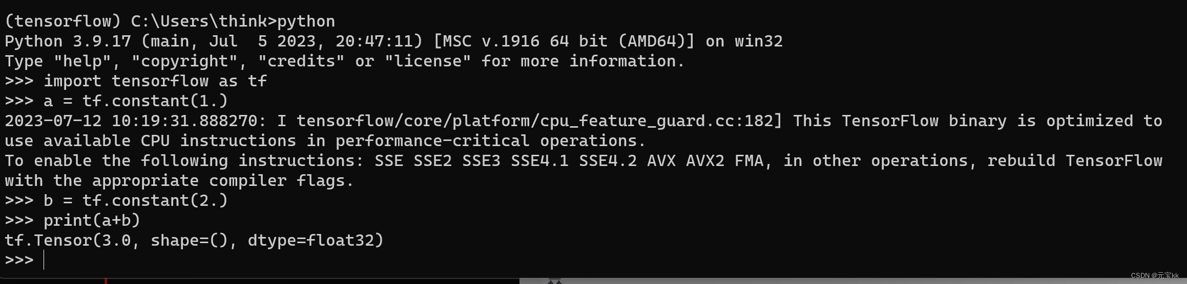 windows环境下Tensorflow环境搭建（CPU版）_tensorflow cpu-CSDN博客