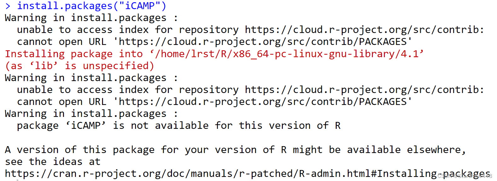 linux服务器使用R时，下载程序包报错解决方案_linux中下载r包失败-CSDN博客