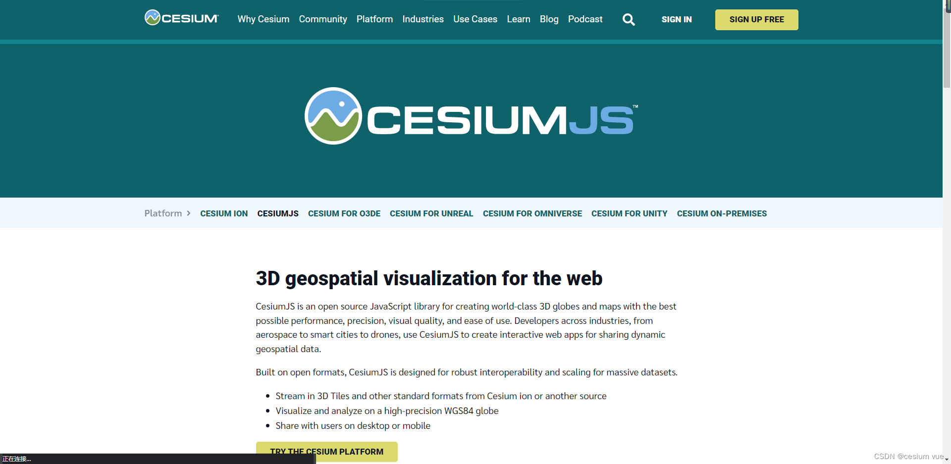 第1节：vue cesium 概述（含网站地址+视频）_vue-cesium-CSDN博客
