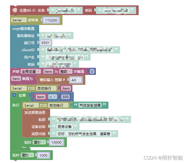 中文编程实现基于 Esp8266 和 Mq 气体传感器的微信告警esp8266燃气报警器 Csdn博客