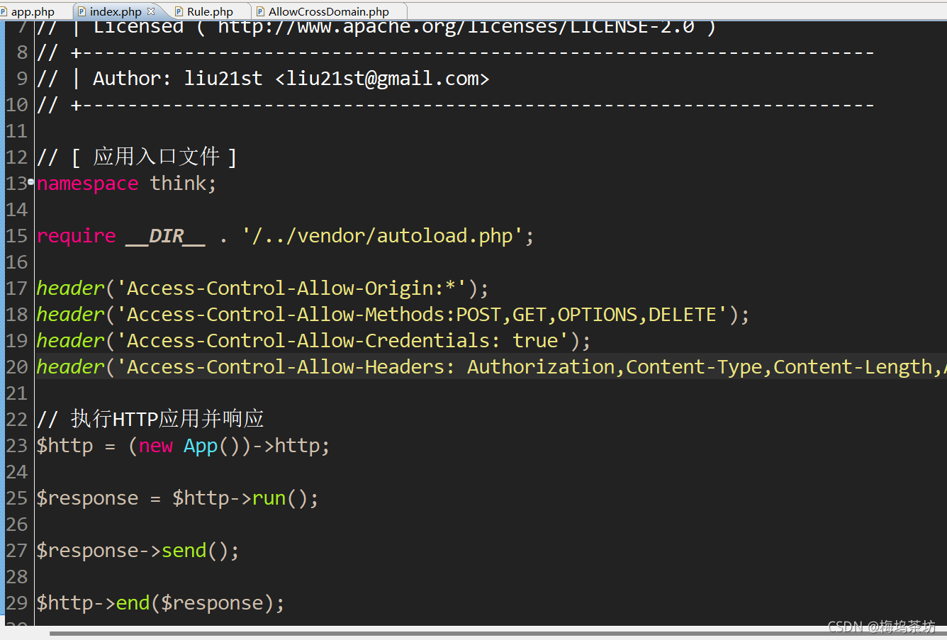 thinkphp6 vue axios跨域问题解决_php_梅坞茶坊-华为开发者空间