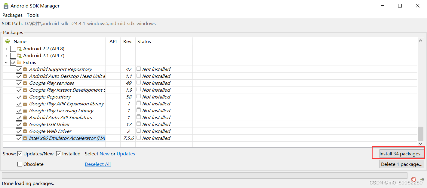 Android sdk安装以及环境配置_android sdk manager勾选哪些-CSDN博客