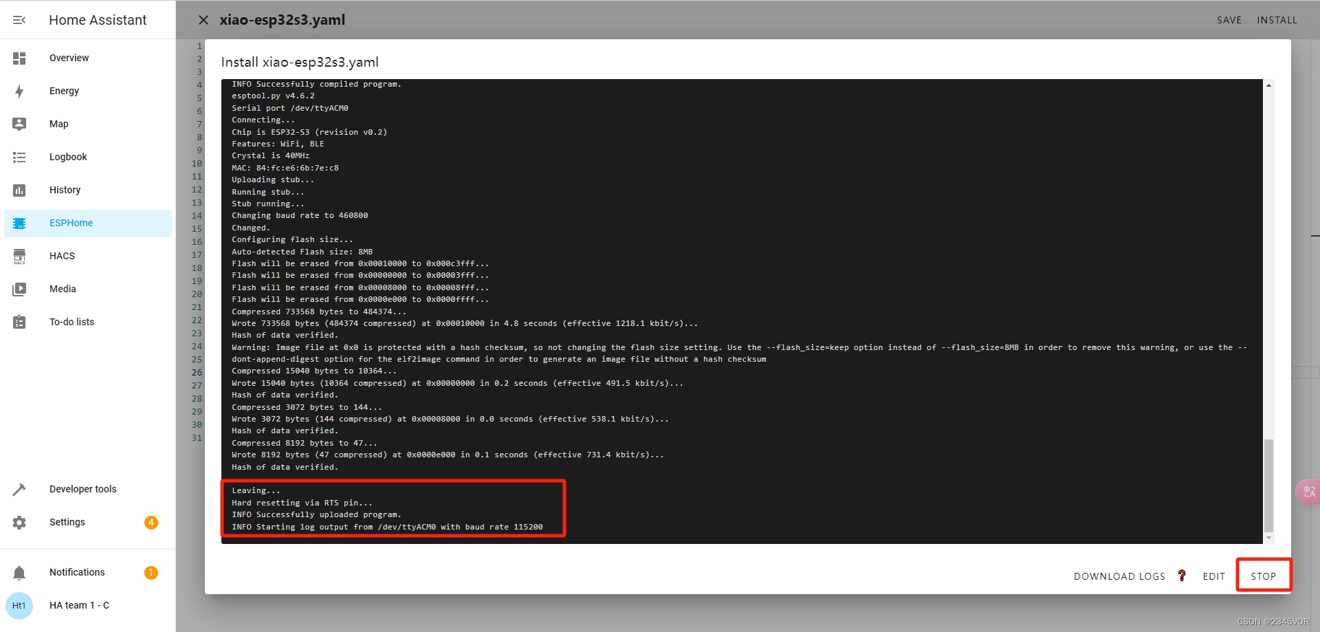 【XIAO ESP32S3 sense 通过 ESPHome 与 Home Assistant 连接】-CSDN博客