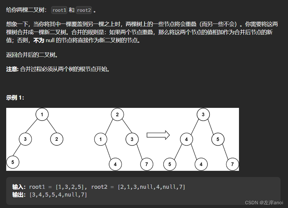 LeetCode 617. 合并二叉树 | C++语言版-CSDN博客