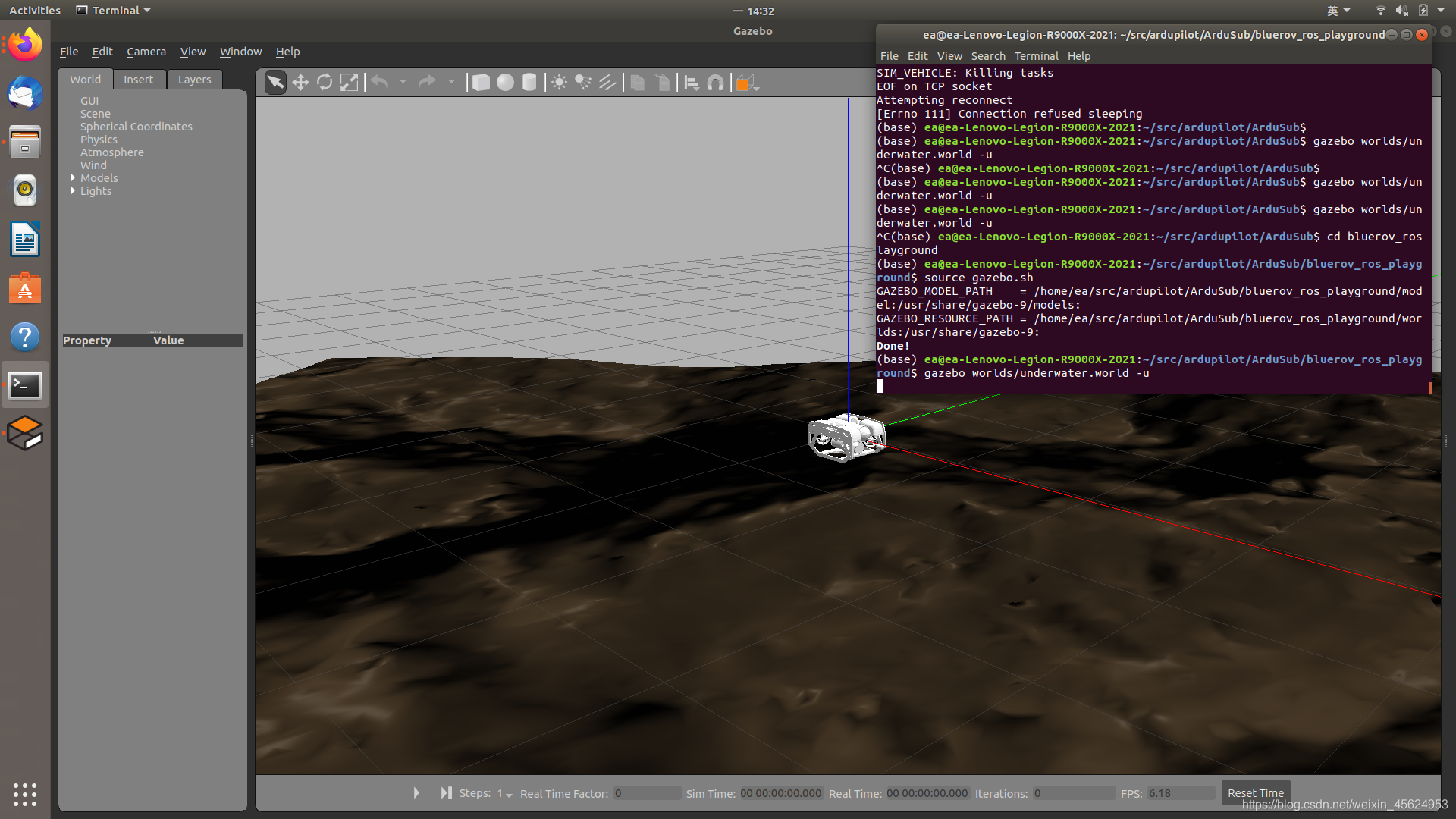 BlueROV的源码编译及仿真_bluerov仿真参数-CSDN博客
