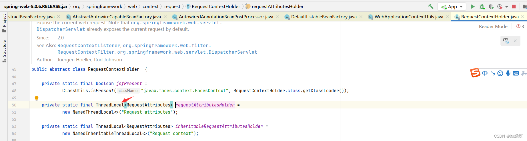 spring bean对象request字段自动注入javax.servlet.ServletRequest_spring 注入request-CSDN博客