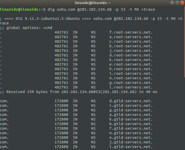 Linux下解析域名命令-dig 命令使用详解_dig -x-CSDN博客