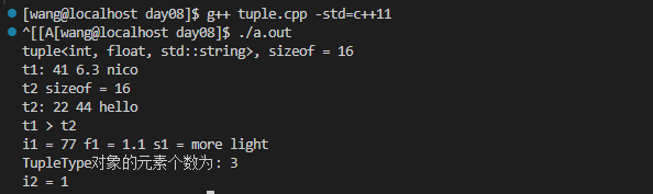 [C++11/14新特性] tuple元组介绍_c++ tuple比较大小-CSDN博客