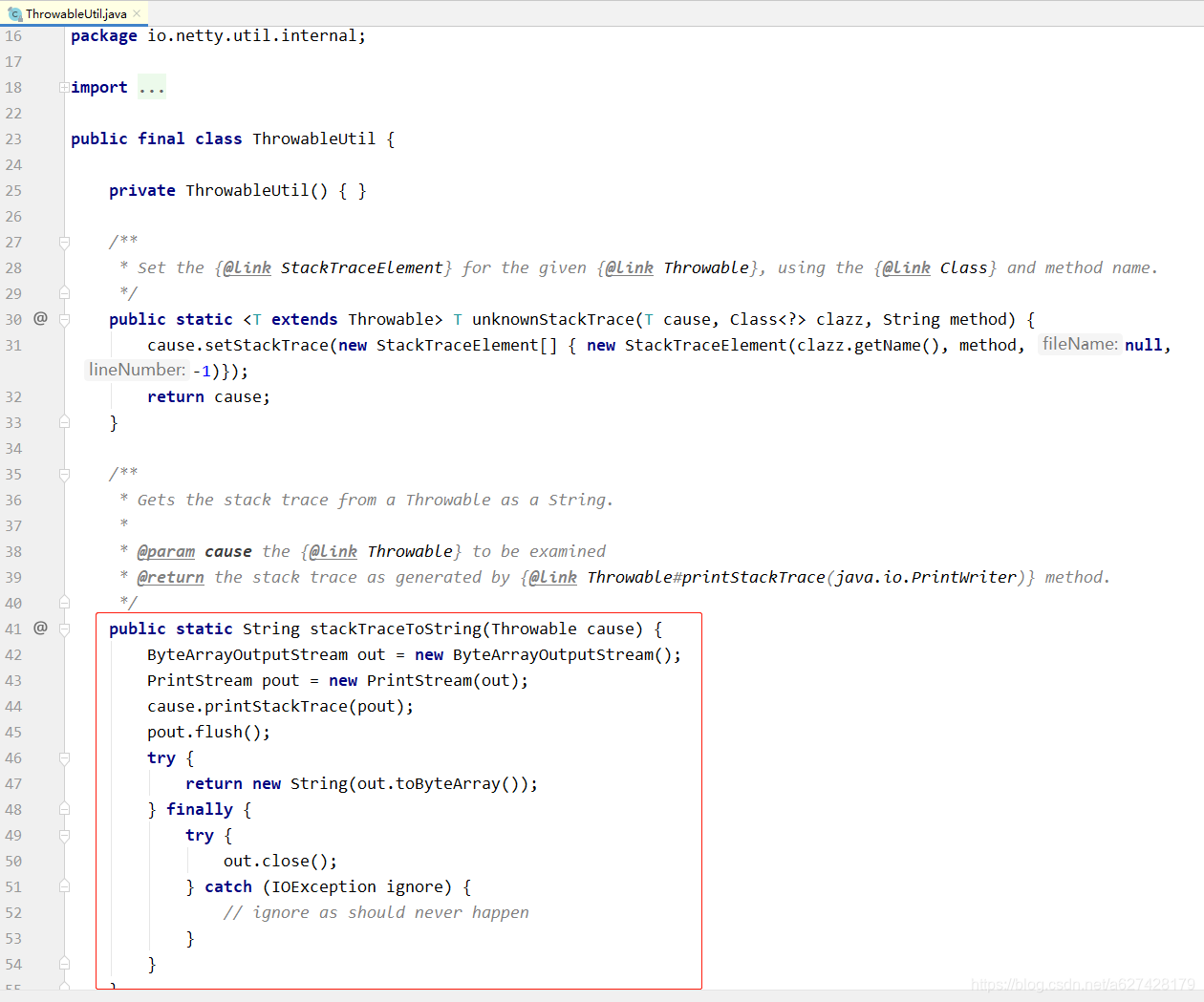 Java中获取堆栈异常的标准动作_java bytearrayoutputstream zipoutputstream的异常捕获-CSDN博客