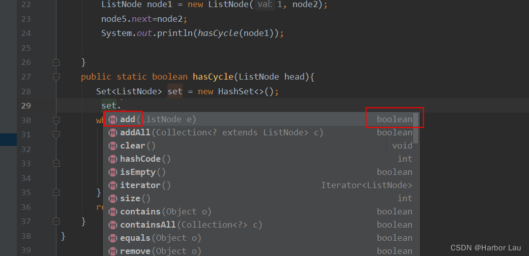 set集合可以用来去重,并且set集合的add方法返回的是boolean值,可以用来做是否有重复元素的逻辑判断_set add重复元素-CSDN博客