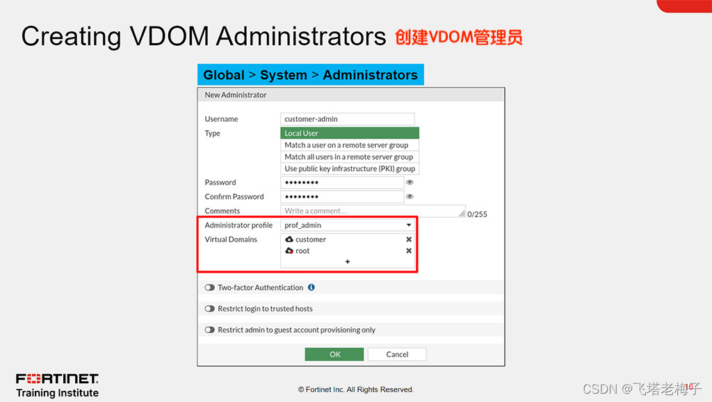 教程篇(7.2) 13. 虚拟域 VDOM & FortiGate基础设施 Fortinet网络安全专家 NSE4_飞塔vdom-CSDN博客