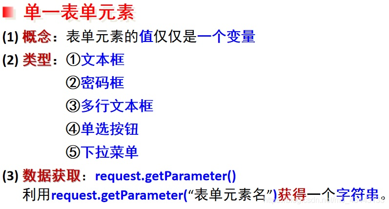 Java Web 程序设计 第六章 表单开发 63 获取单一表单元素数据本关任务获取表单数据。 1概念表单元素的值仅仅是一个变量。 2类型文本框 Csdn博客