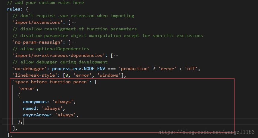 vue-cli构建项目报“Unexpected space before function parentheses”错误-CSDN博客