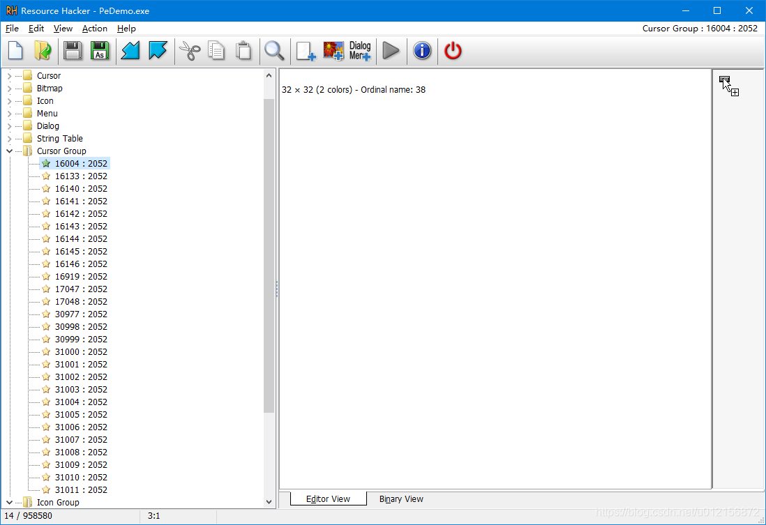 PE文件资源解析（五）光标组资源的解析-CSDN博客
