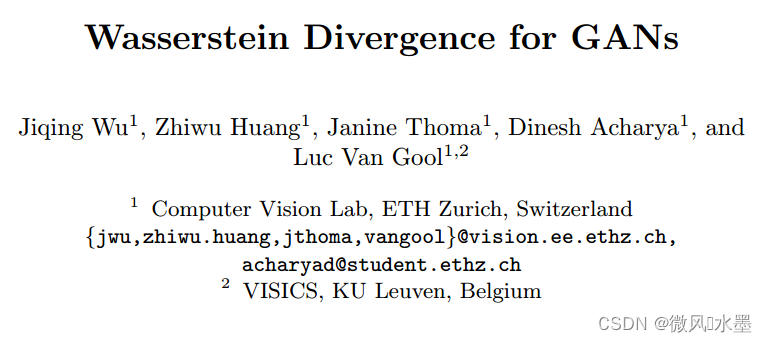 GAN：WGAN-DIV-CSDN博客