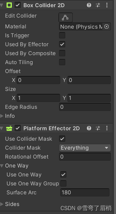 unity 横版过关单向通行实现（PlatformEffector2D）_platform effector 2d-CSDN博客