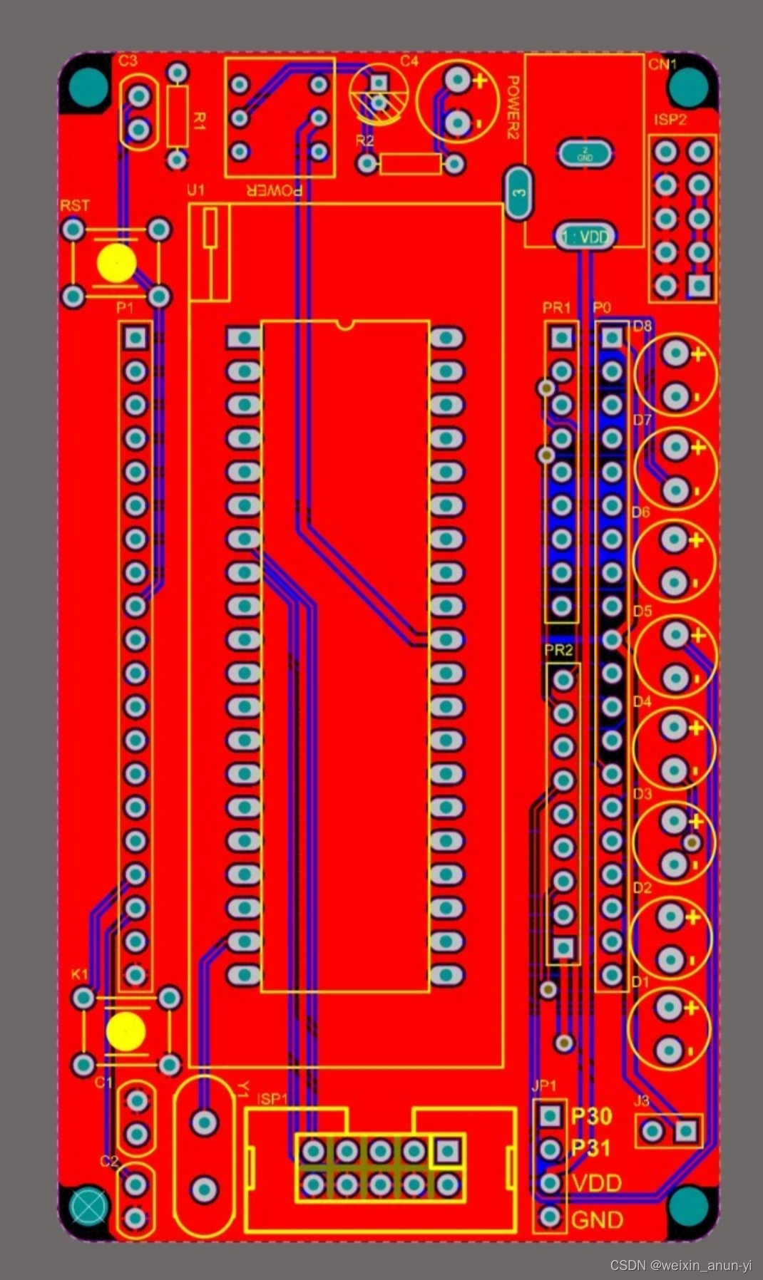 51单片机最小系统源文件（原理图＋PCB）_51单片机原理图和pcb-CSDN博客