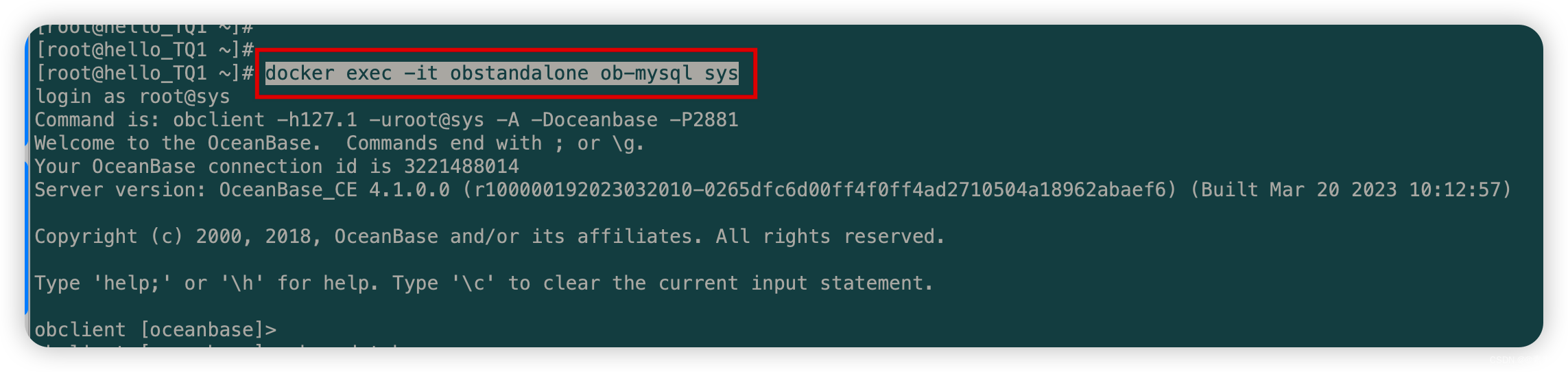 OceanBase—01（入门篇——使用docker安装OceanBase以及介绍连接OB的几种方式）-CSDN博客