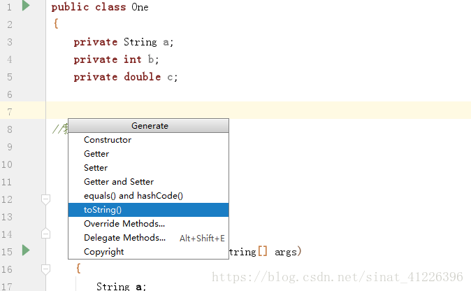 IDEA自动生成Getter、Setter、toString等的方法_idea生成getter和setter方法-CSDN博客