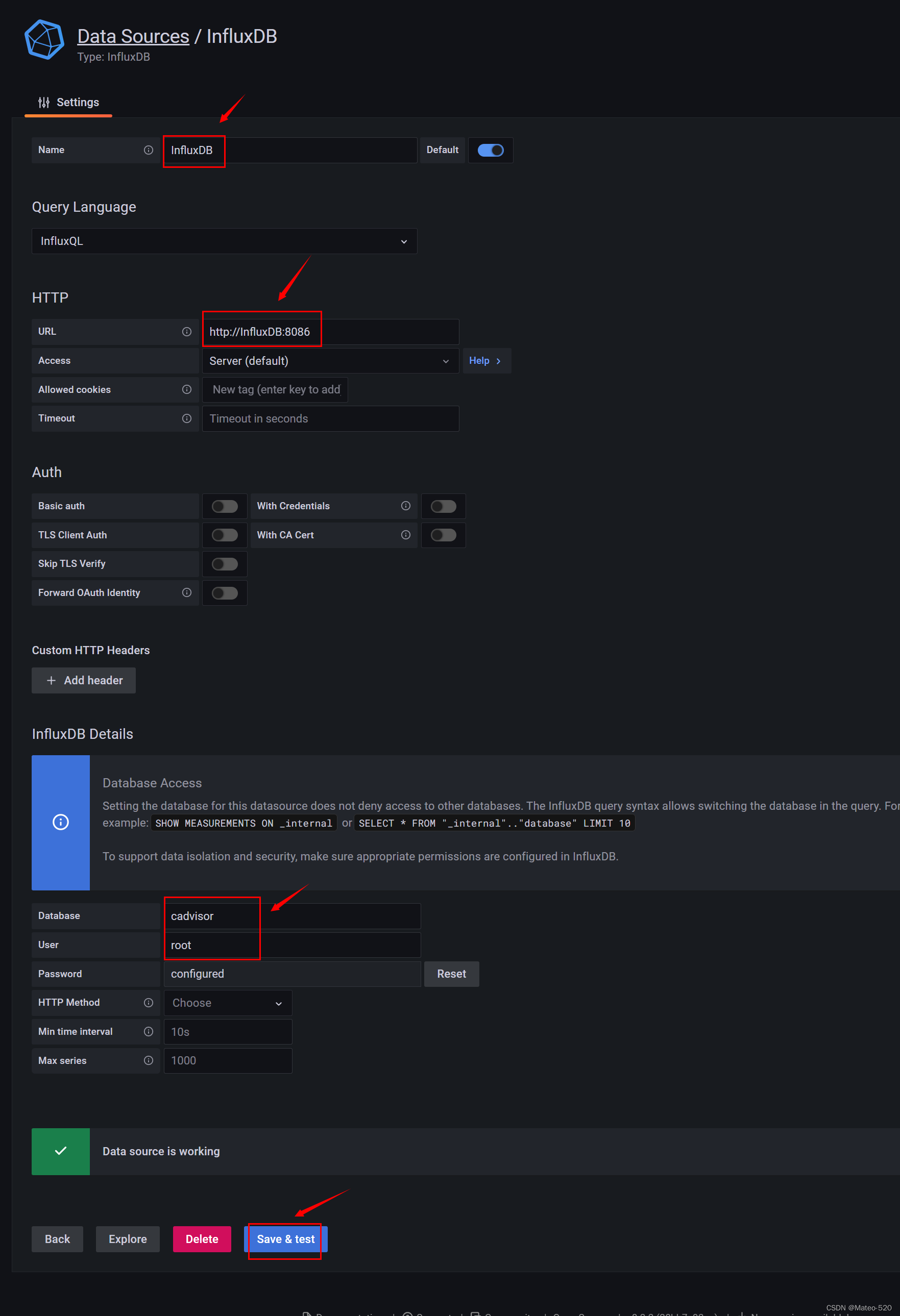 【Docker】(九) Docker容器监控之CAdvisor+InfluxDB+Granfana_grafana: user: "104-CSDN博客