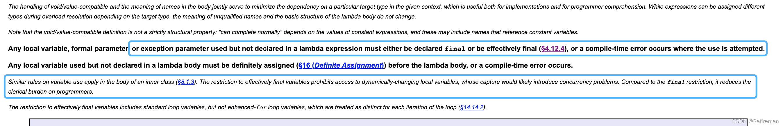 Lambda引用外部变量为啥是Final的_lamada 表达式中使用变量 atomicreference-CSDN博客