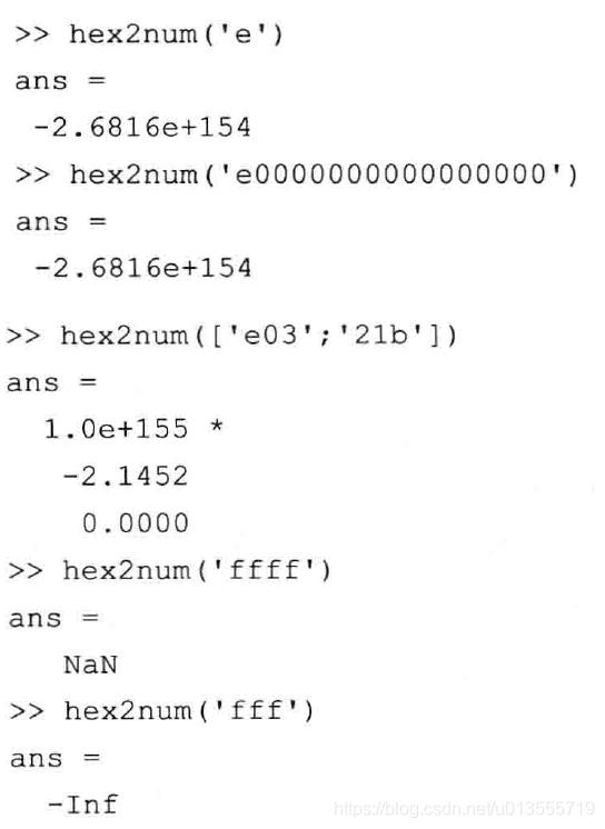 Matlab学习笔记106 字符串与数值间的转换以及进制之间的转换matlab字符串转16进制 Csdn博客