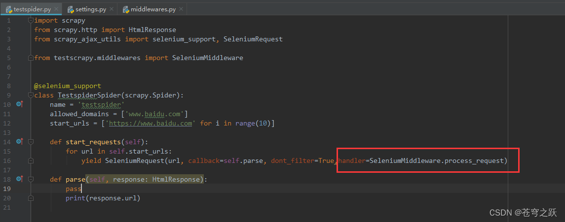 Scrapy第十一(②)篇：selenium4模拟器中间件-多线程并发_scrapy selenium 多线程-CSDN博客