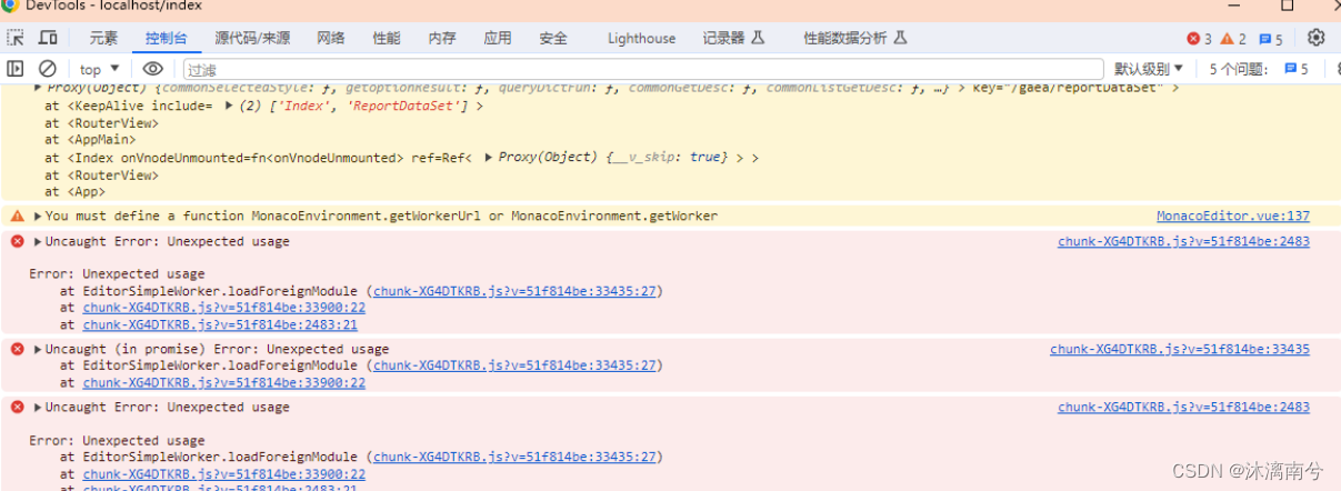 Vue3 Vite Monaco Editor Js编辑报错error Unexpected Usage At Editorsimpleworker Loadforeignmodule Csdn博客