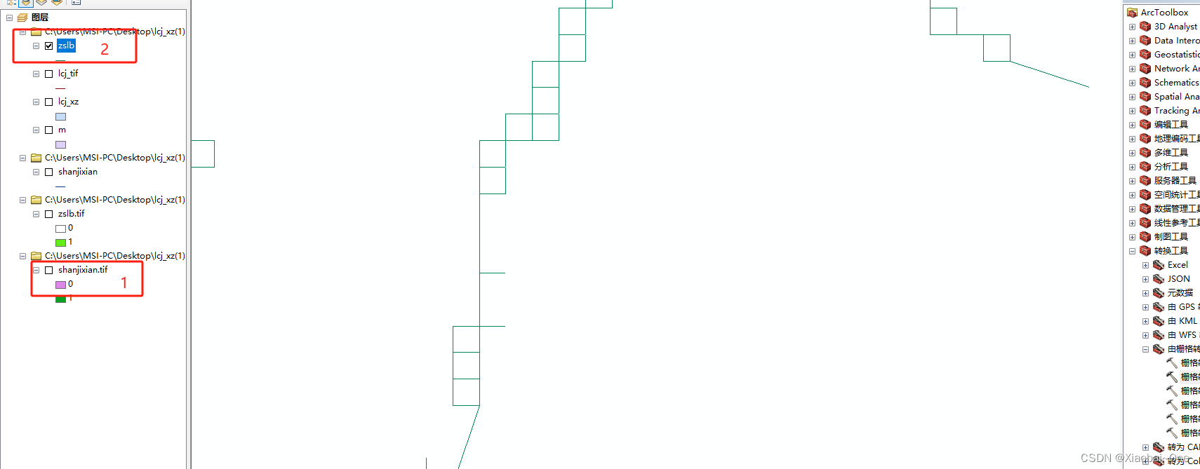 arcgis将tif转为折线shp文件_gistif转shp-CSDN博客