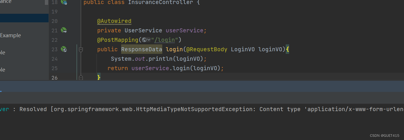 Resolved [org.springframework.web.HttpMediaTypeNotSupportedException: Content type ‘application ...