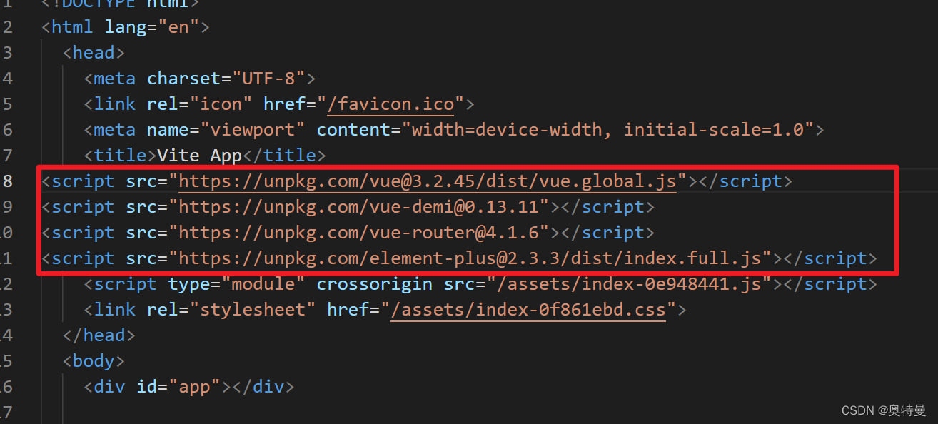 Vite vue 使用cdn引入element-plus_element-plus cdn-CSDN博客