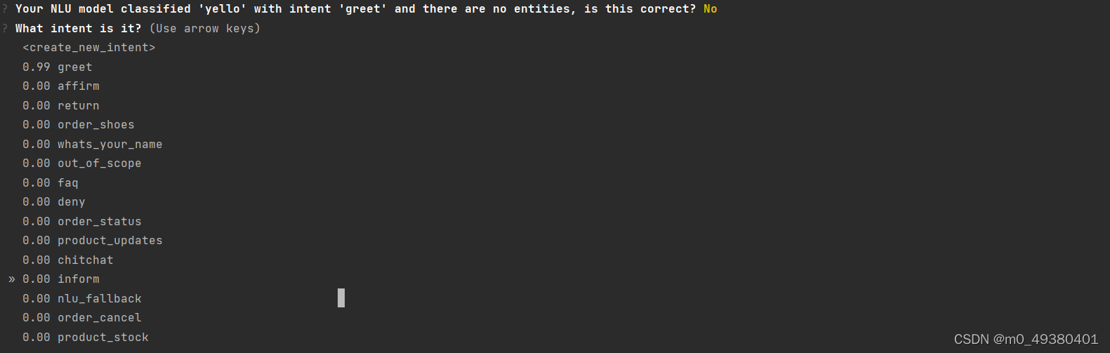 Gavin老师Transformer直播课感悟 - Rasa项目实战之电商零售对话机器人通过Rasa interactive进行问题修正与调试演示(八十四)-CSDN博客