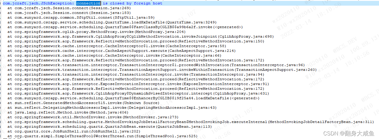 解决JschException:connection is closed by foreign host异常-CSDN博客