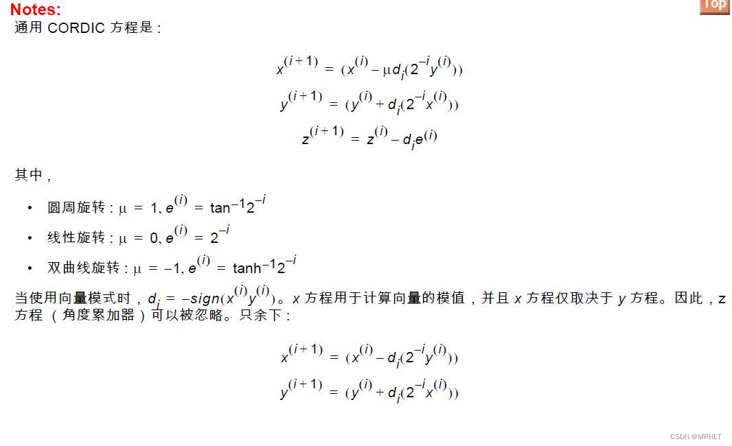 CORDIC算法（Hyperbolic）双曲线旋转模式MATLAB仿真_cordic双曲系统-CSDN博客