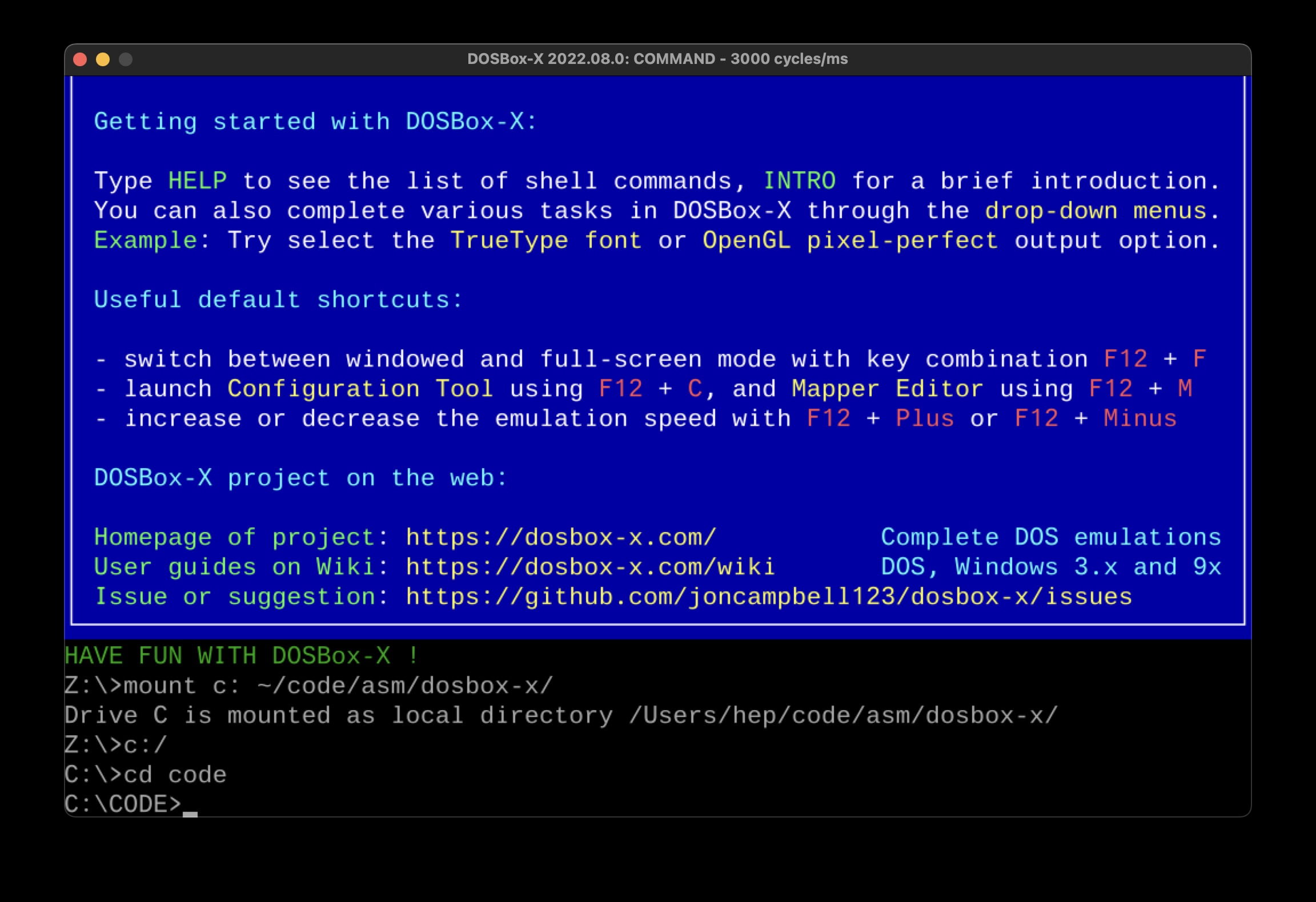 在macOS上使用dosbox-x配置masm汇编环境_masm for mac-CSDN博客
