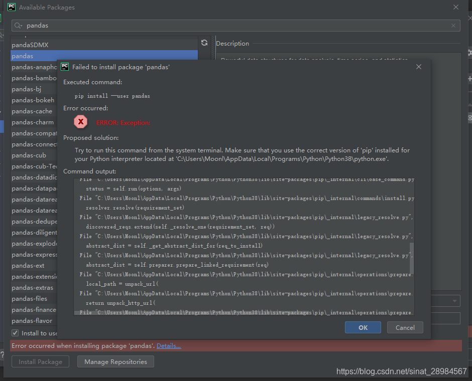 PyCharm安装pymssql-CSDN博客