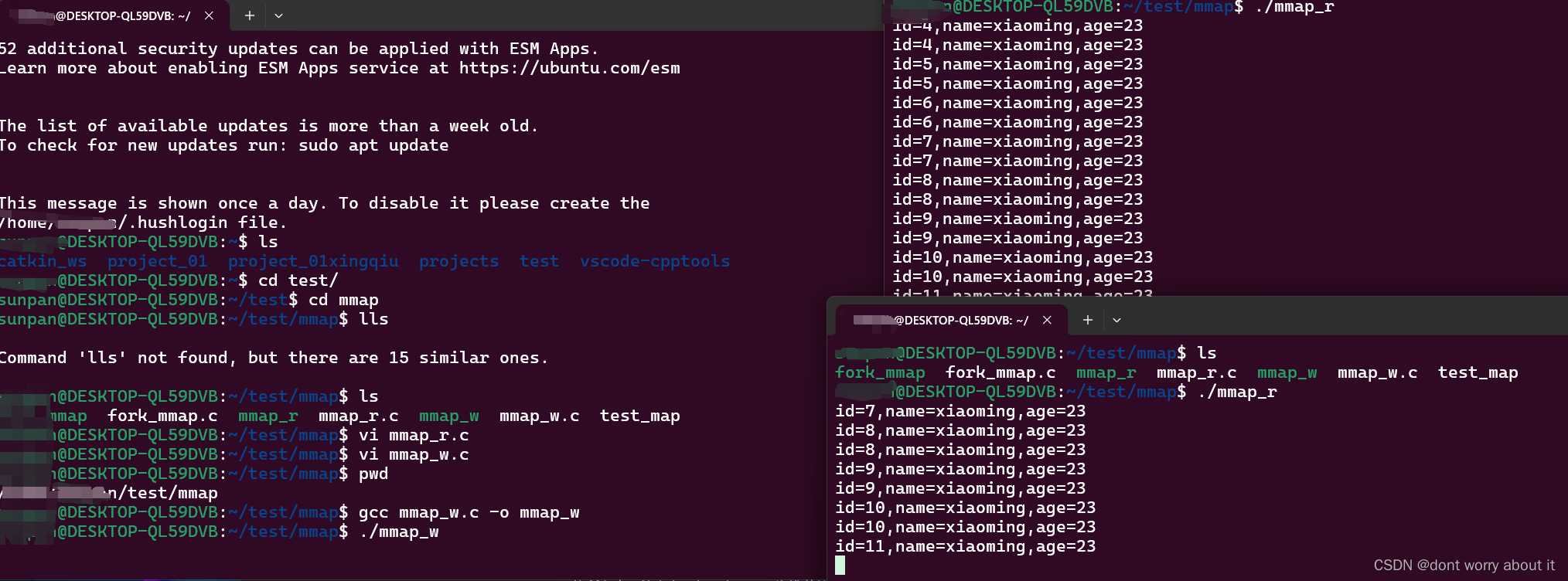 使用mmap实现多进程读写操作的通信分析-CSDN博客