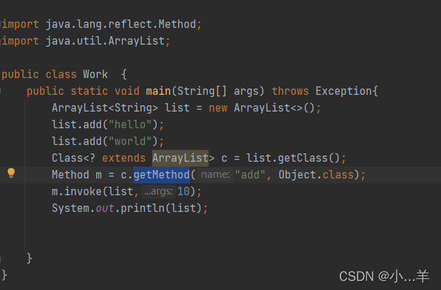 创建一个ArrayList＜String＞ 集合,通过反射向集合中添加Integer类型的数据_arraylist .class-CSDN博客