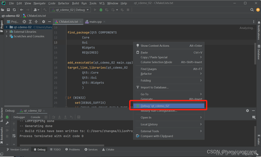 Clion搭建QT5.9.9 ffmpeg，opencv开发环境_clion配置qt5-CSDN博客
