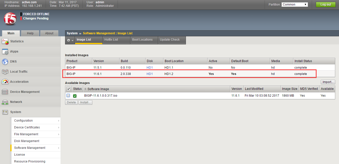 F5设备升级版本是经常遇到了，这里就不说升级的原因，只说升级的步骤。(两种安装方法以及出现问题的回退方法)_f5版本升级-CSDN博客