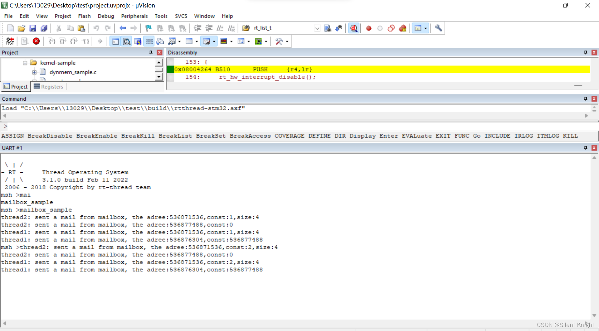 RT-THREAD 内核快速入门（四）邮箱，消息队列，信号_rtthreadnano中的mailbox和消息队列-CSDN博客