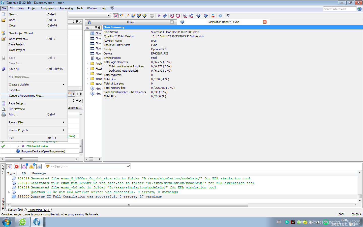 FPGA技术：Quartus如何将sof文件转换成jic文件_quartus sof转jic-CSDN博客