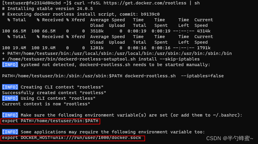 Run the Docker daemon as a non-root user (Rootless mode)-CSDN博客