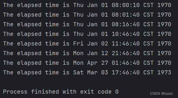 Java黑皮书9.3_编写程序创建一个date对象,设置它的流逝时间分别为10000、100000、1000000、100-CSDN博客