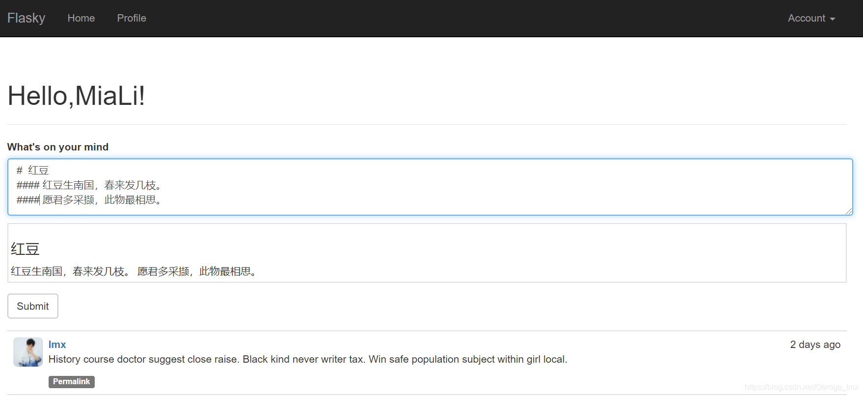 使用Flask-PageDown和Markdown实现富文本处理-CSDN博客
