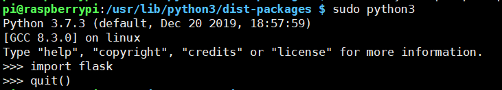 sudo python3里import flask显示ModuleNotFoundError:No module named ‘flask‘_importerror: no module ...