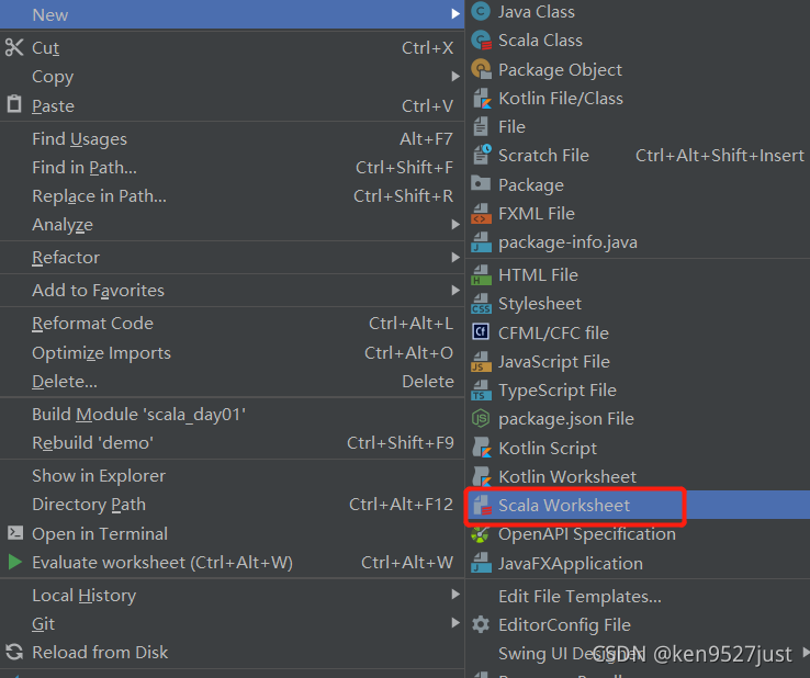 IDEA 中 Scala WorkSheet 的使用_idea scala wooksheet-CSDN博客