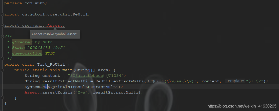 关于Assert.assertEquals报错的处理_cannot resolve symbol 'assert-CSDN博客